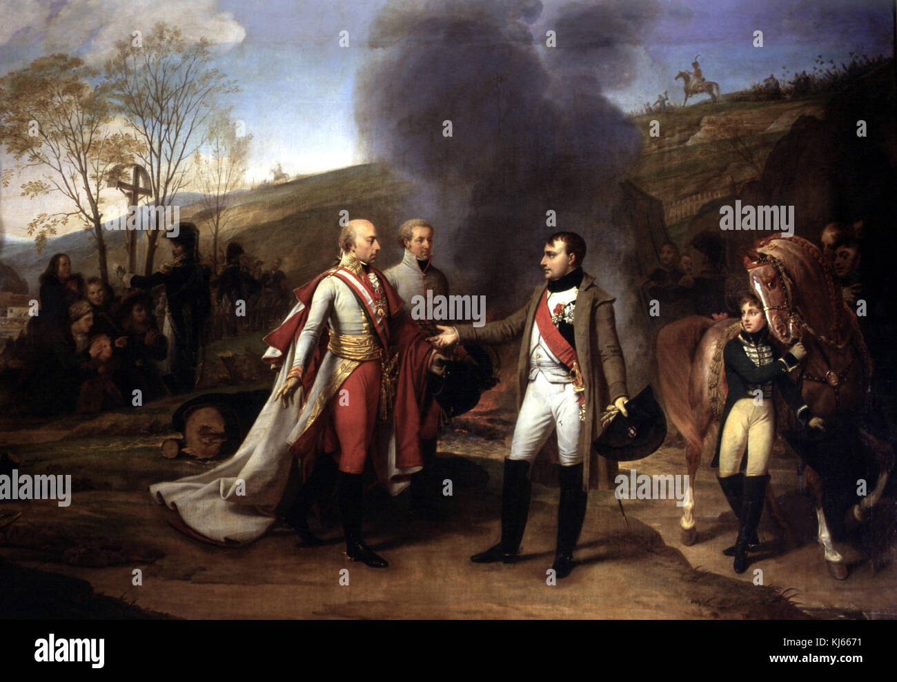 Antoine Jean Gros - Napoleon I. und Franz II. nach der Schlacht von ...