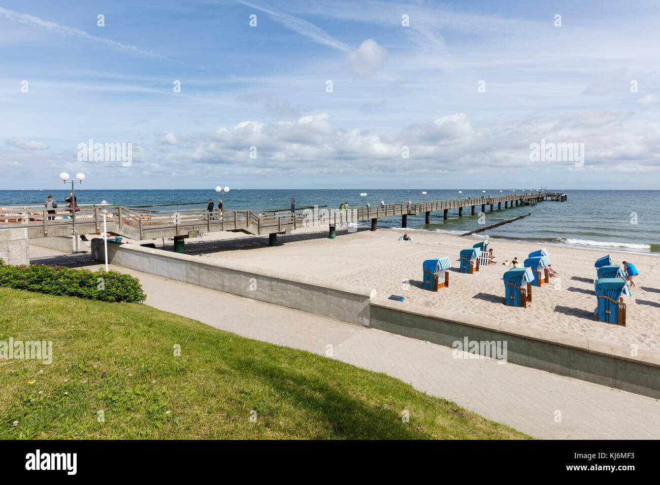 Promenade und Strand von Ostseebad Kühlungsborn, Mecklenburg-Vorpommern ...