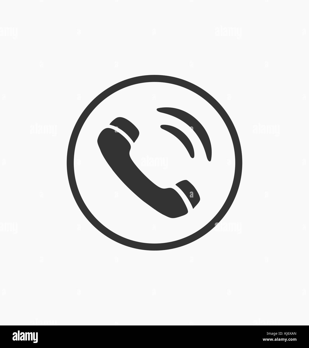 Auf das Symbol "Telefon" Vector Illustration Stock-Vektorgrafik - Alamy