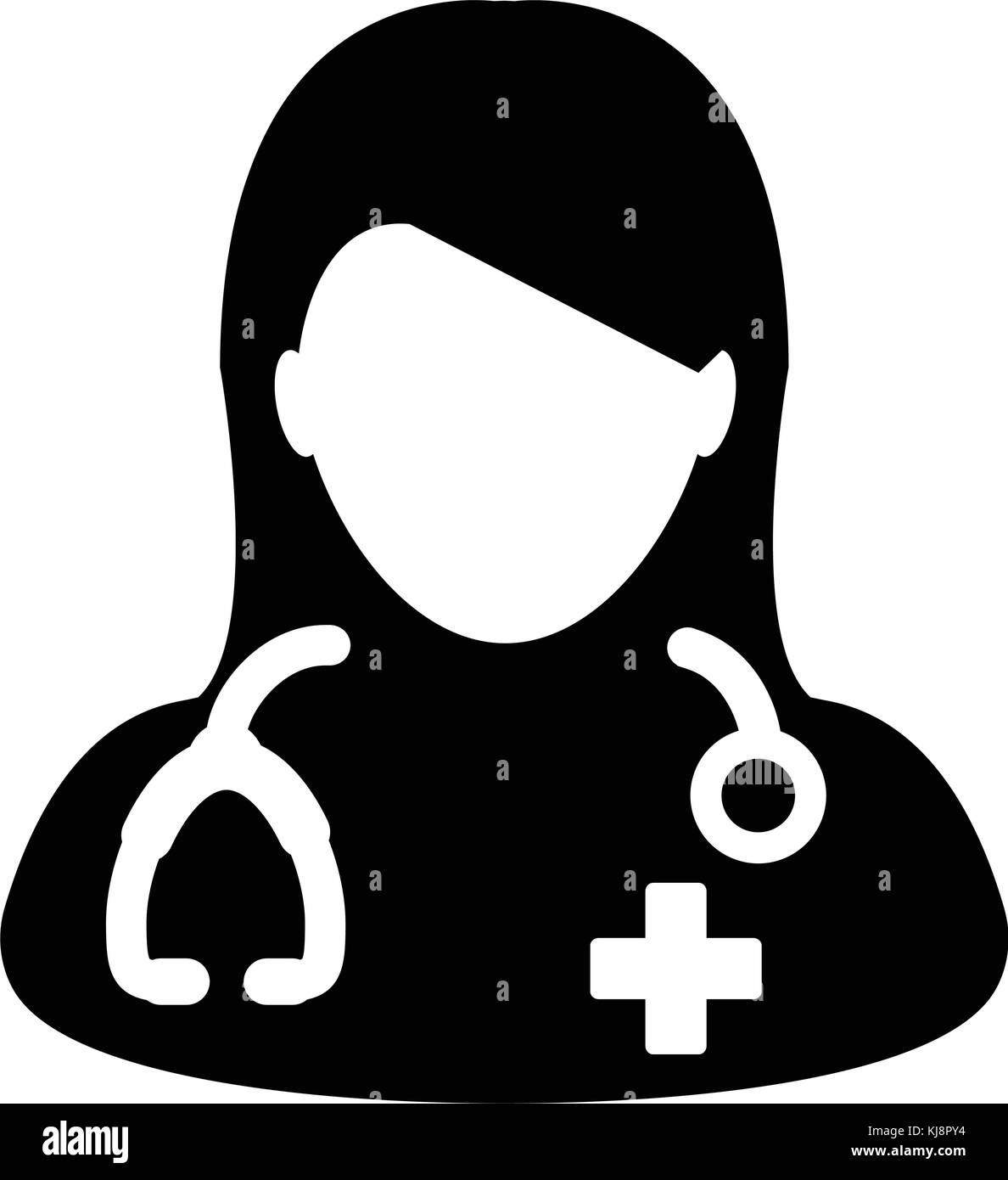 Arzt Symbol Vektor mit Stethoskop für medizinische Beratung Arzt Profil ...