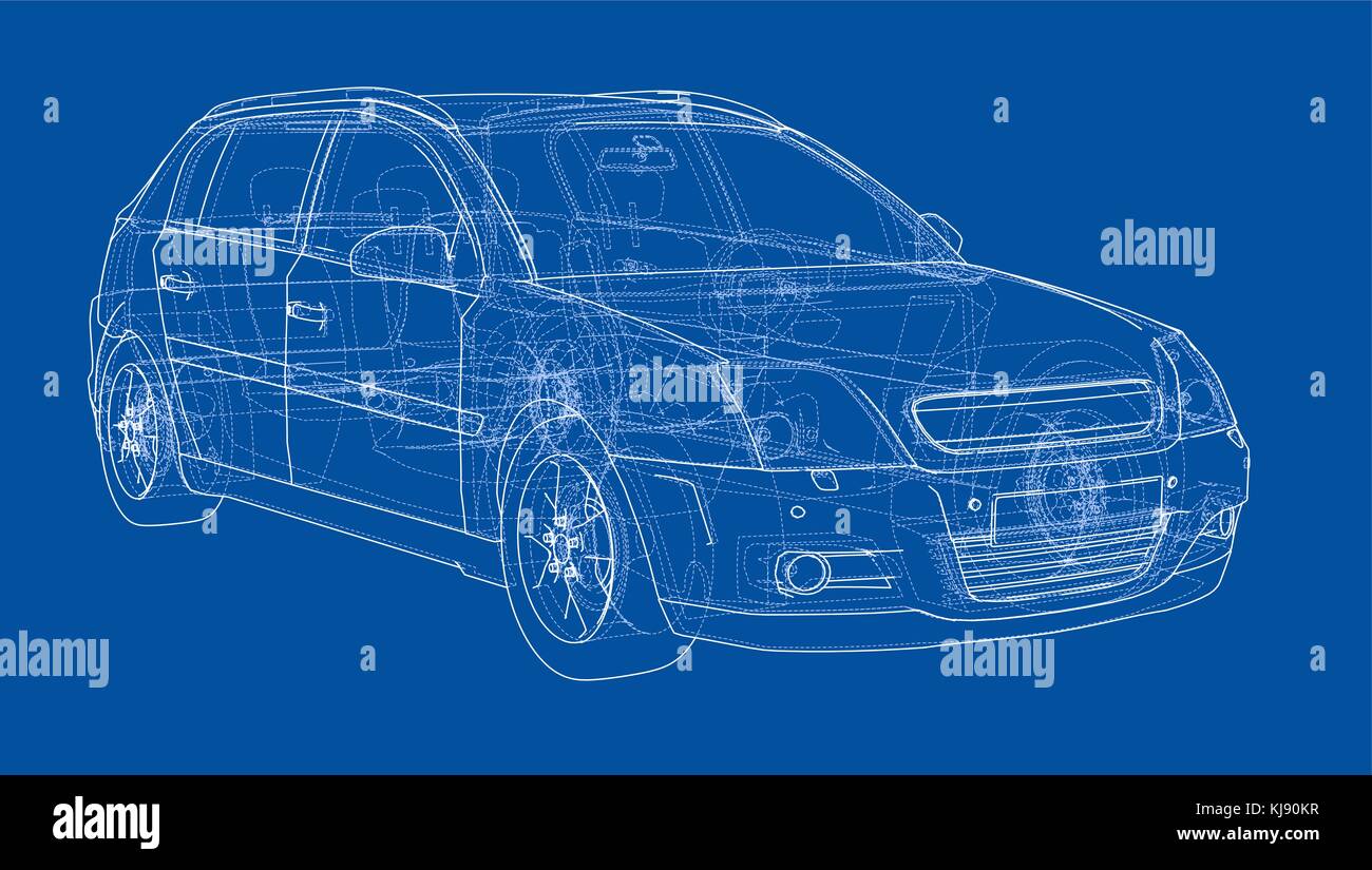 Auto Skizze. Vektor Stock-Vektorgrafik - Alamy