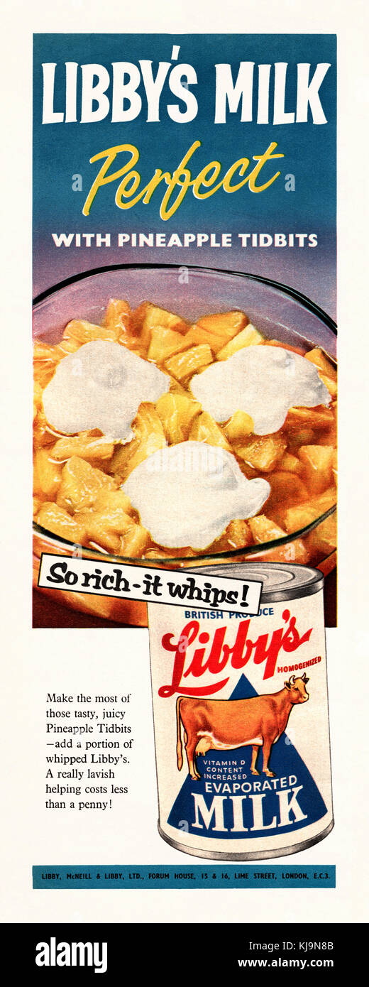 Libbys kondensmilch -Fotos und -Bildmaterial in hoher Auflösung – Alamy