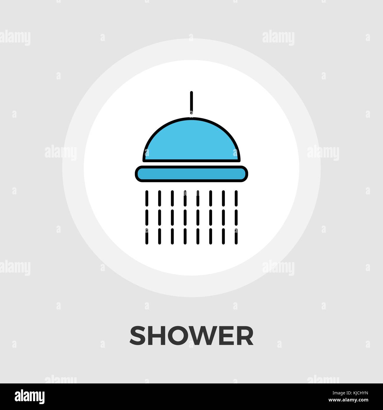 Dusche-Symbol Vektor. Flach-Symbol auf dem weißen Hintergrund isoliert ...