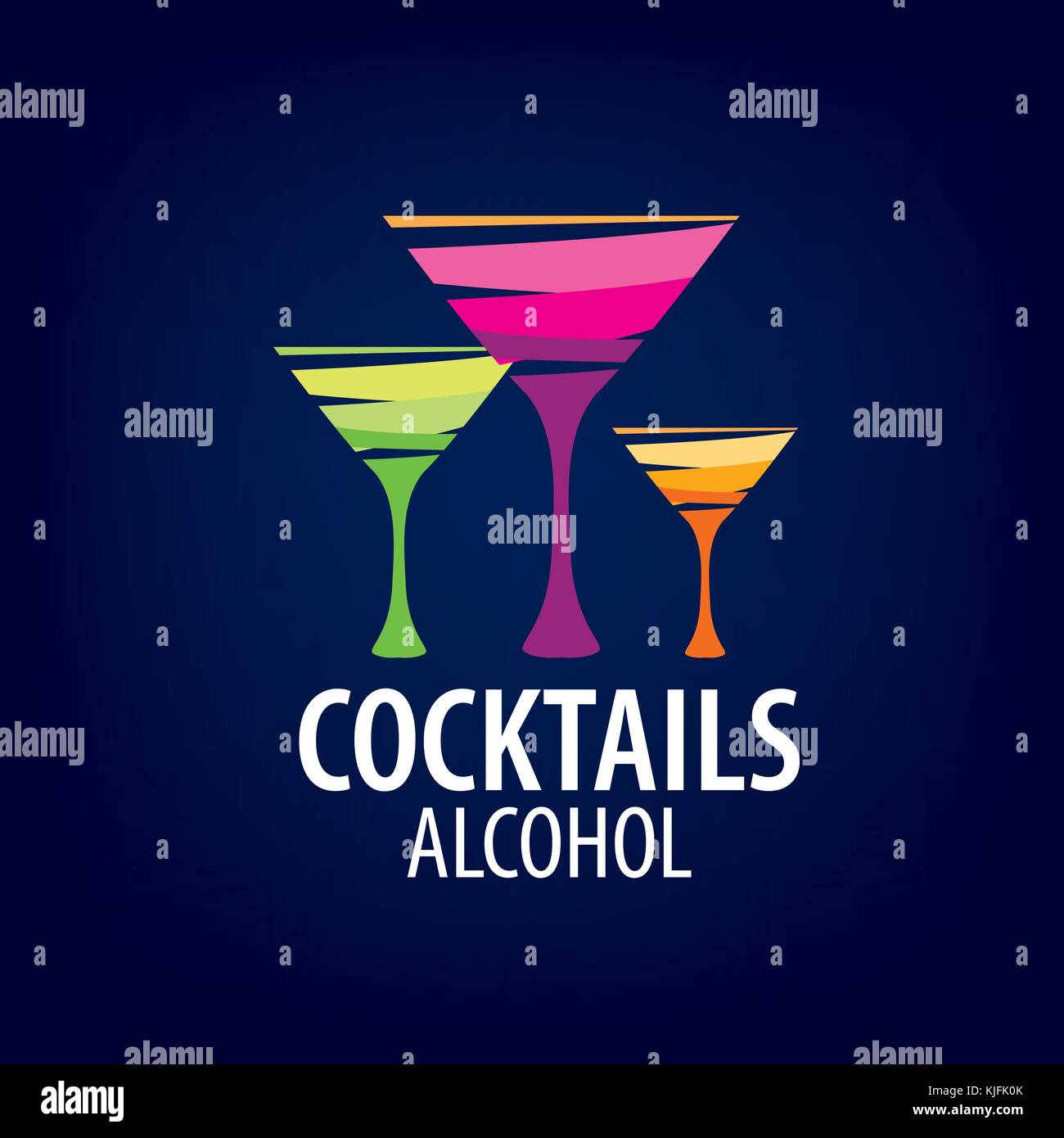 Cocktail party logo vorlage design Stock-Vektorgrafiken kaufen - Alamy