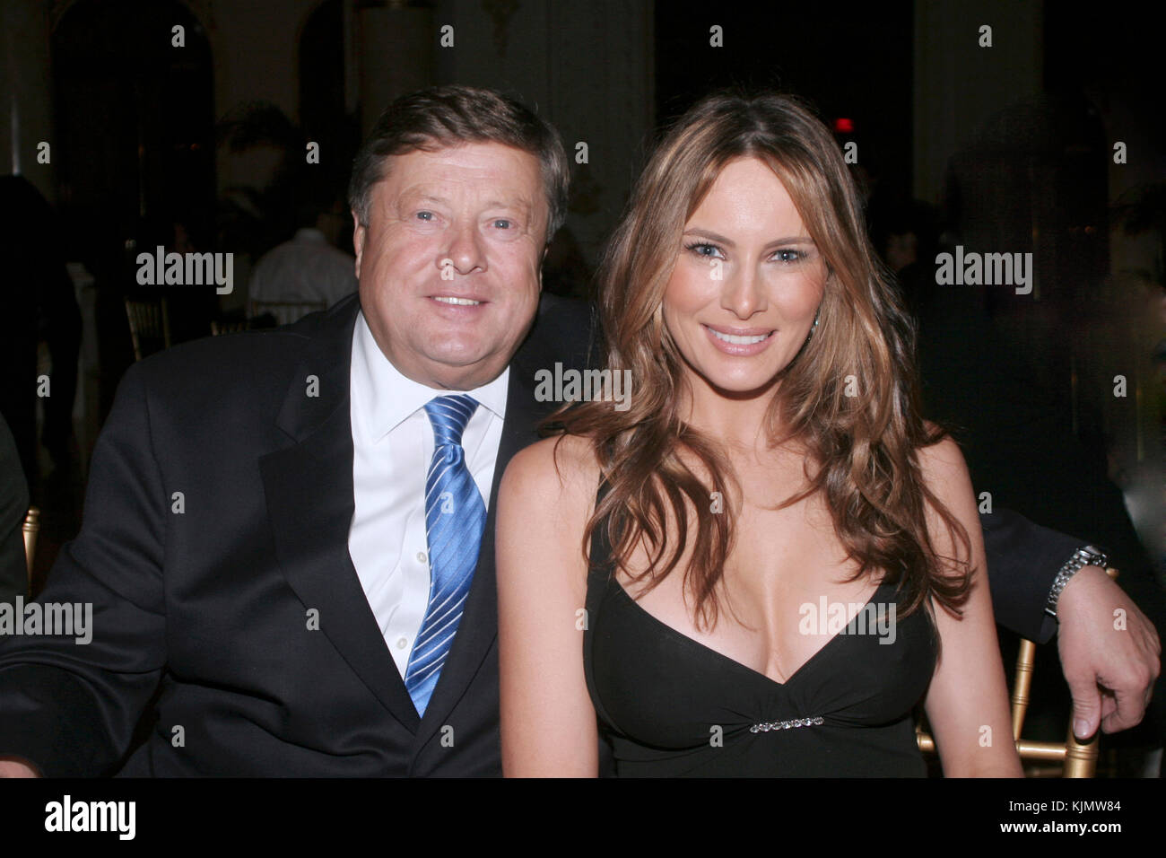 PALM BEACH, FL - 2007: Donald Trump und Melania Knauss im Mar-A-Lago ...