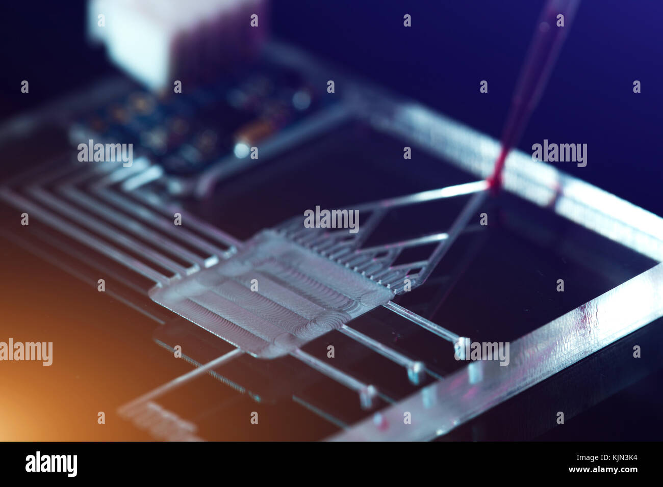 Ein Lab-on-a-Chip (LOC) ist Integration Gerät mit Labor einige ...