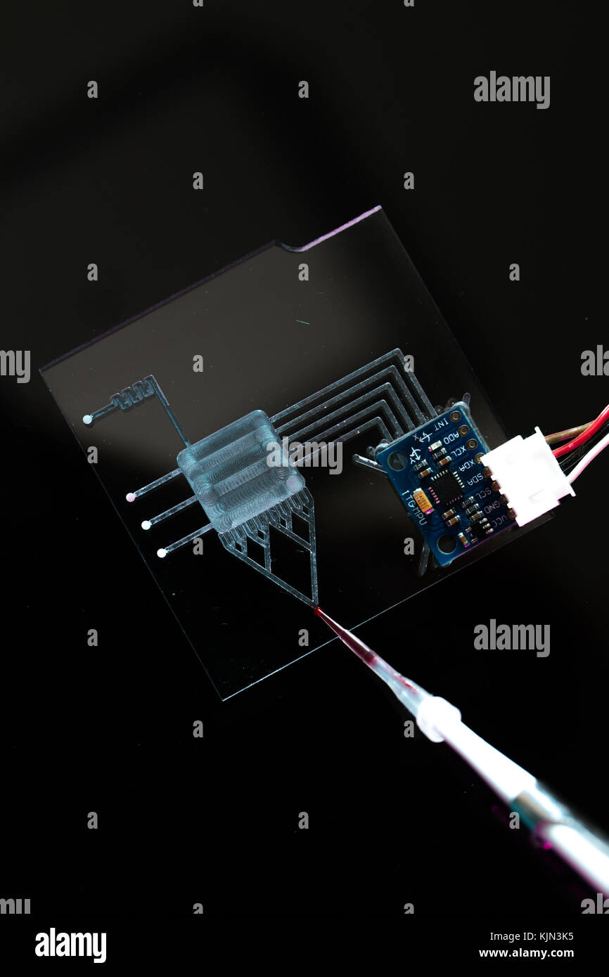 Ein Lab-on-a-Chip (LOC) ist Integration Gerät mit Labor einige ...