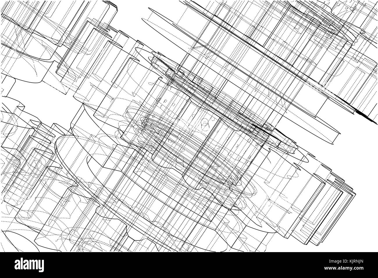 Getriebe Skizze. Vektor Stock-Vektorgrafik - Alamy