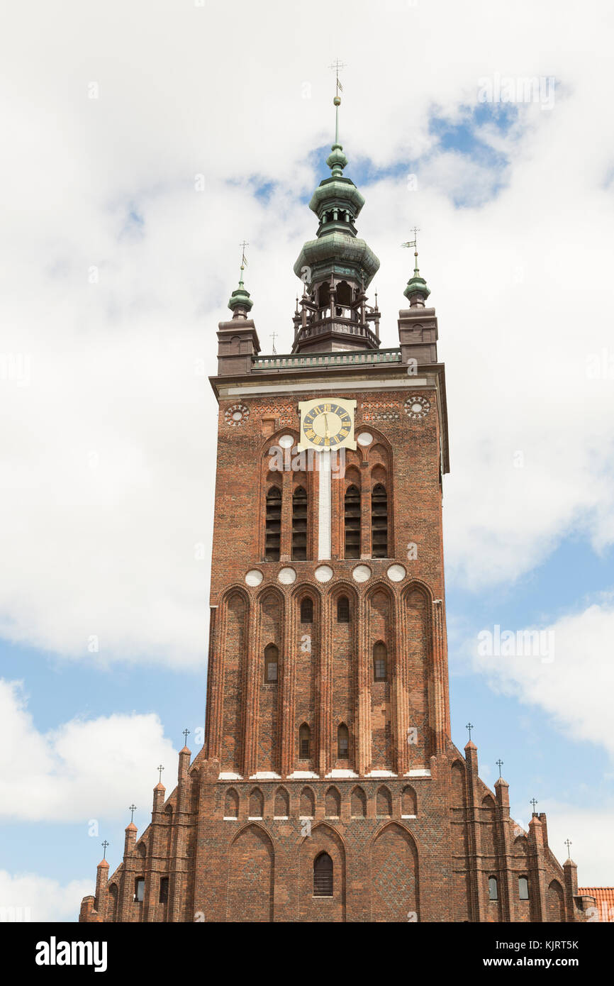 Turm der St. Catherine's Church in Danzig, Danzig in Polen ...