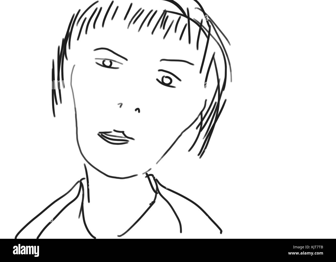 Skizze einer weiblichen Person Stockfotografie - Alamy