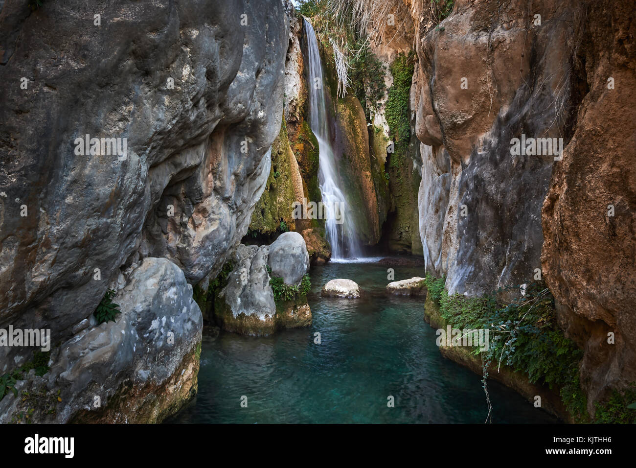 Wasserfall bei Las Fuentes Del Algar in der Nähe von Alicante ...