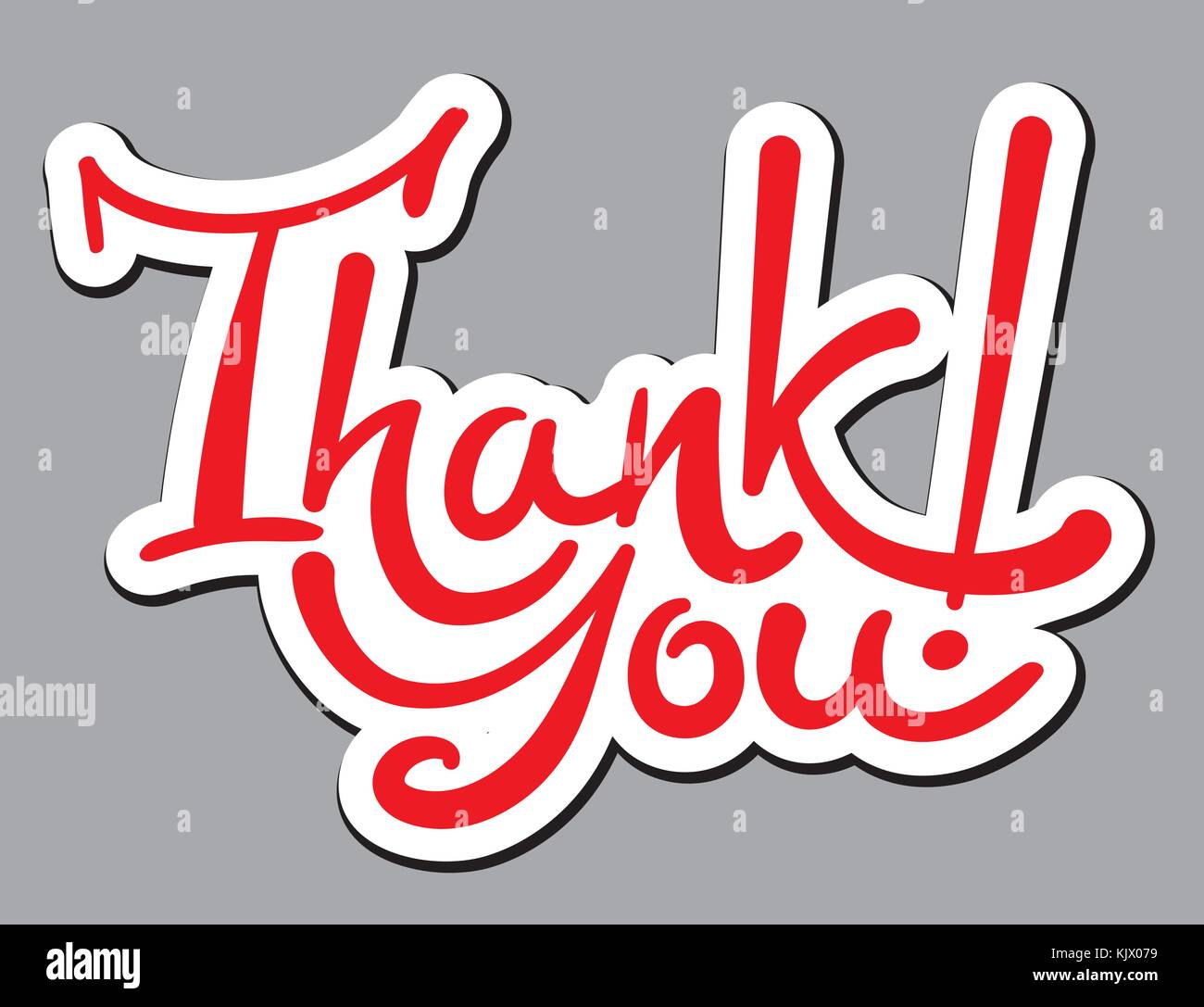 Abbildung: Kalligraphische handschriftliche Schriftzug Aufkleber Vielen ...