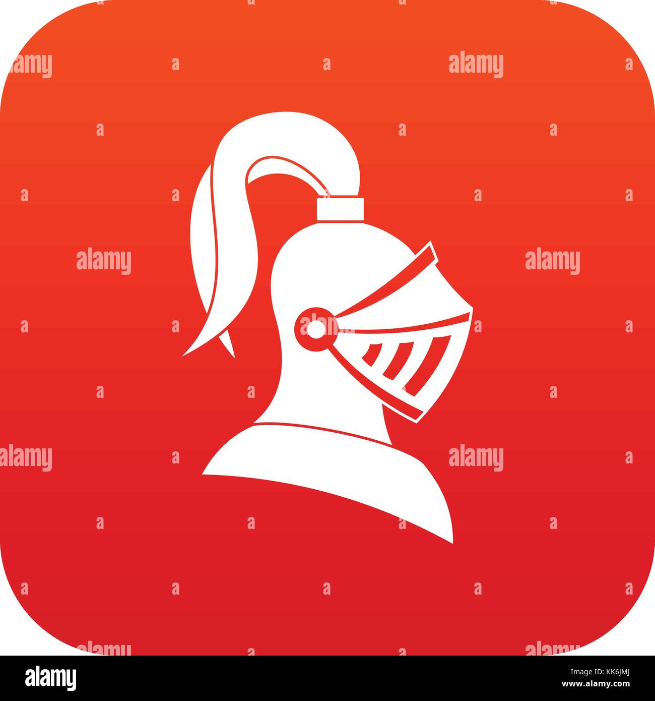 Mittelalterliche Helm Symbol digital Rot Stock-Vektorgrafik - Alamy