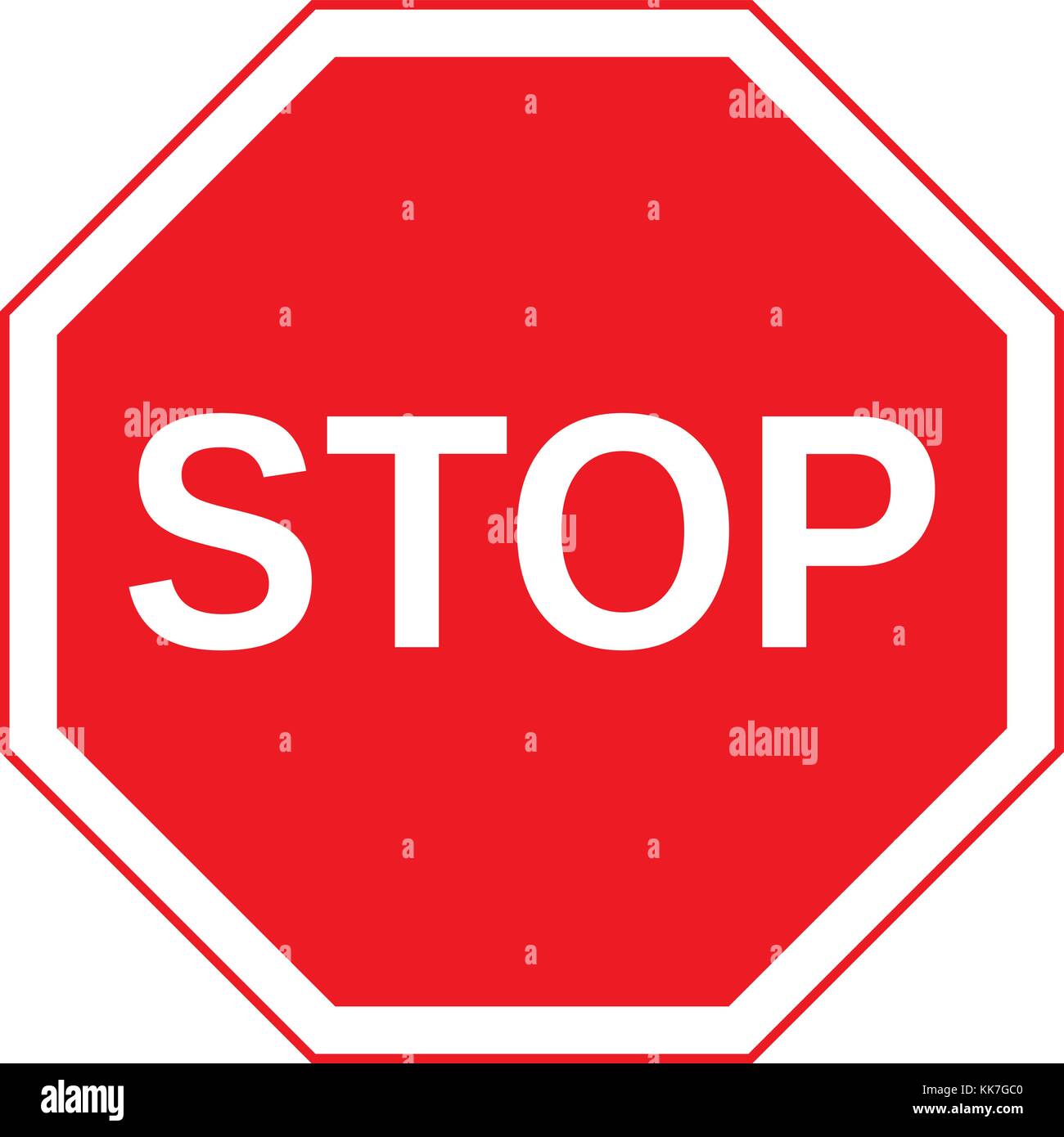 Vector Illustration Verkehr Stoppschild Grafik isoliert auf weißem ...