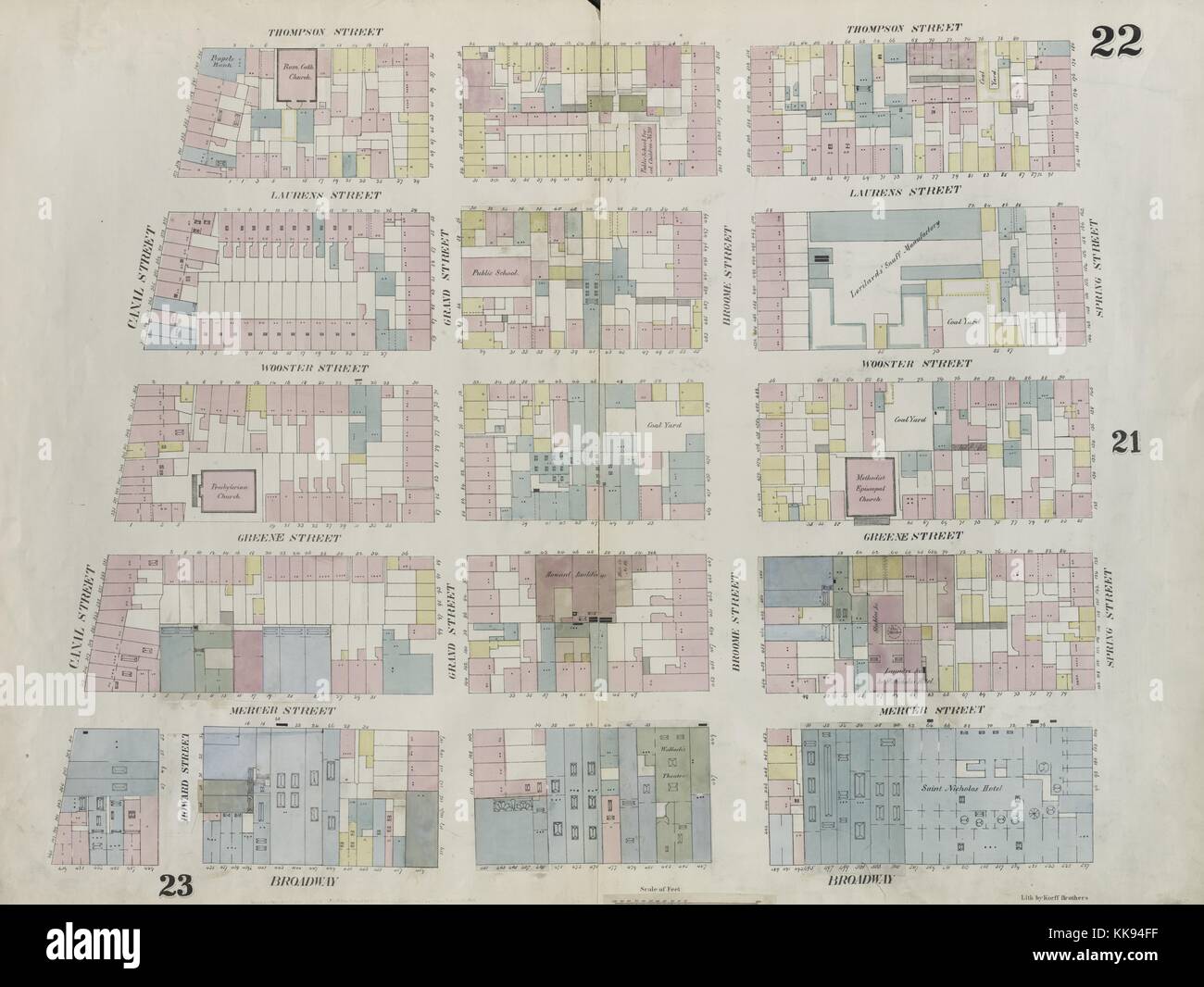 Gravur Kartenbild aus einem Atlas, mit original Bildunterschrift lesen ...
