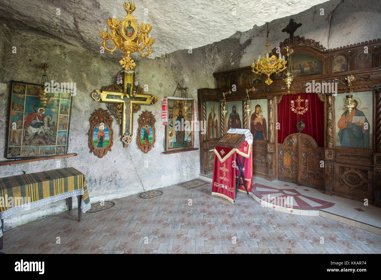 Kapelle, Rock Monastery St. Dimitar Basarbovski aus dem 12. Jahrhundert ...