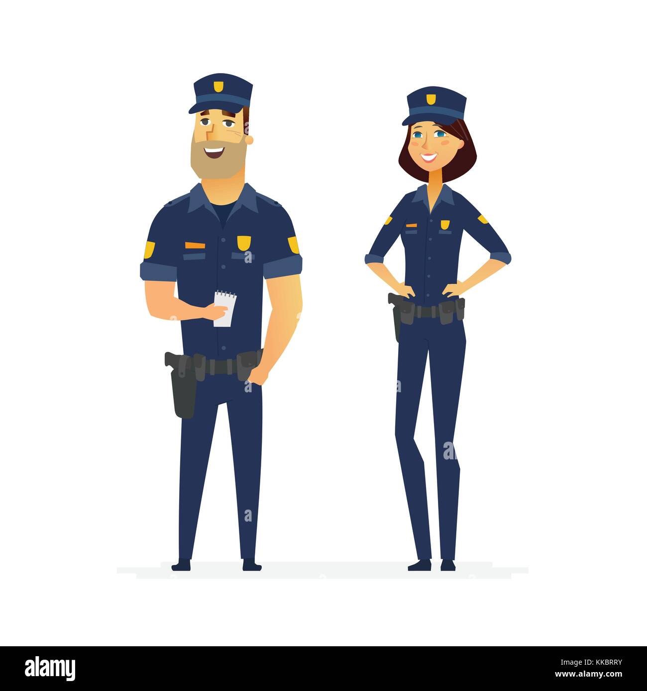 Polizeibeamte im Dienst - cartoon Menschen Zeichen Abbildung Stock ...