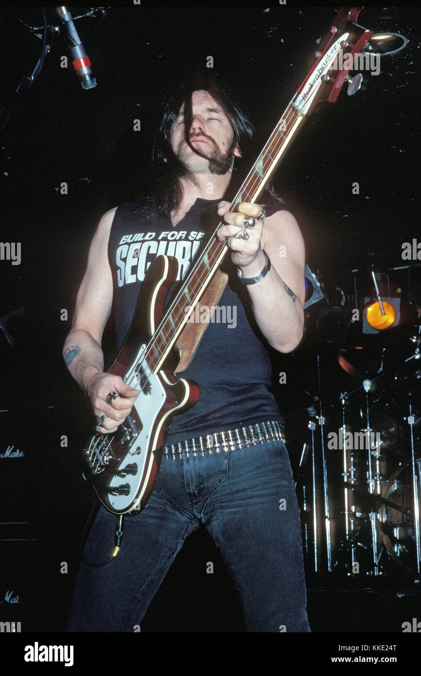 LONG ISLAND, NY MÄRZ 4,1988: Ian Fraser" Lemmy Kilmister von Motörhead" führt bei Sundance am 4 ...