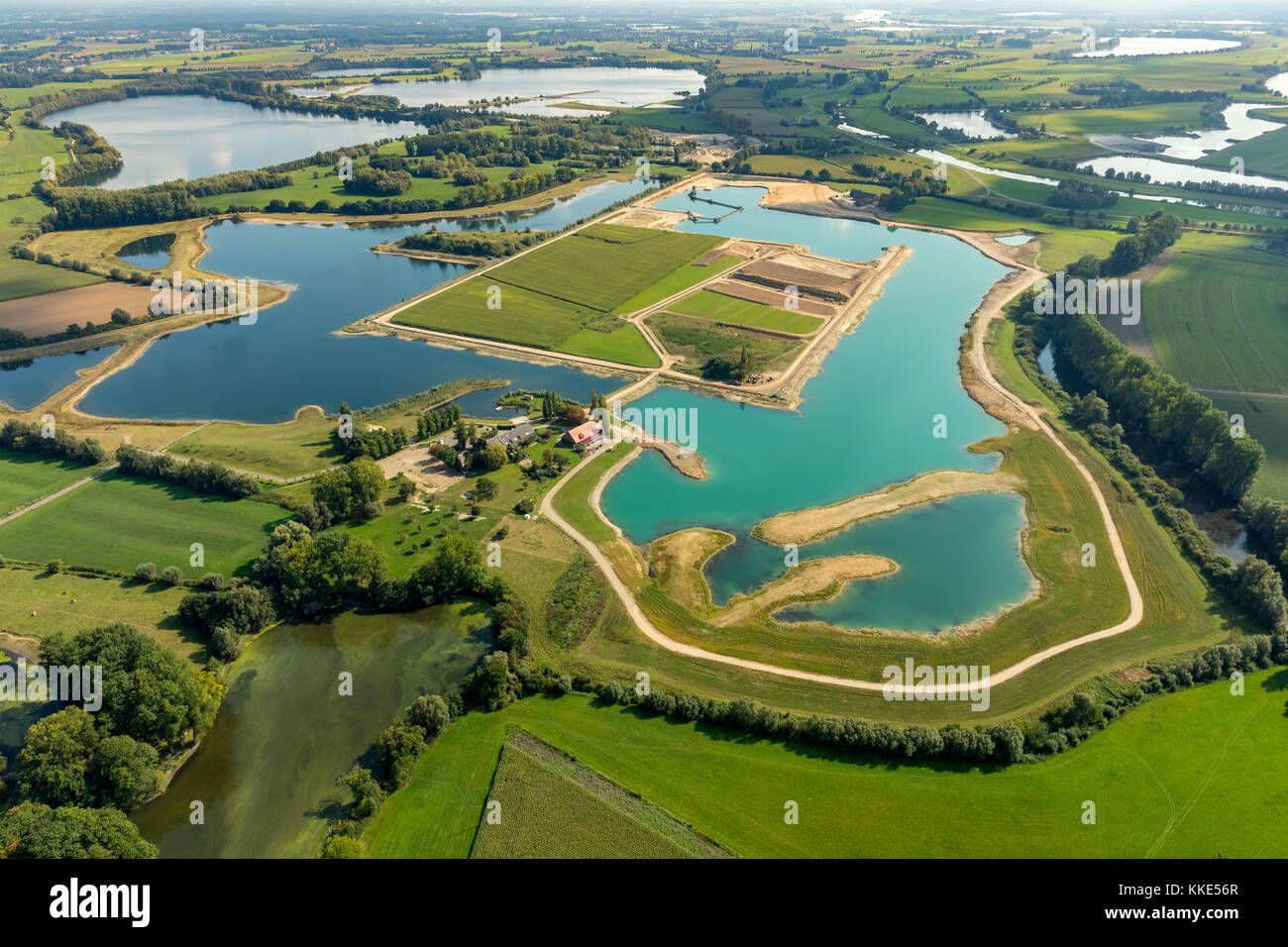 Reeser Meer, bergswick, schmalen Meer, Rees, Niederrhein, Rhein ...