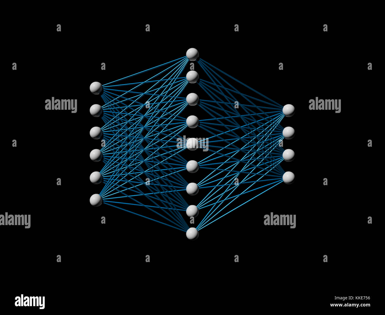Abstract Neural Network Isolated On Stockfotos und -bilder Kaufen - Alamy