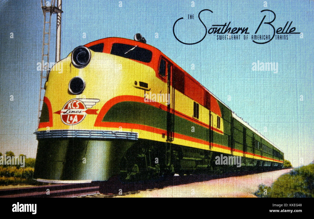 Southern Belle Kansas City Southern Railroad 1941 Stockfotografie - Alamy