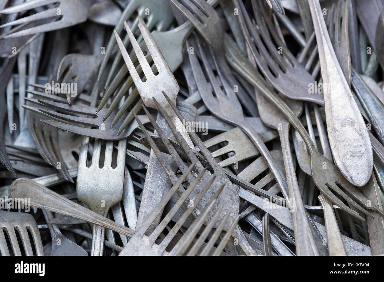 Schmutziges Besteck Stockfotos und -bilder Kaufen - Alamy