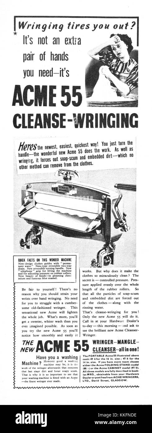 Washing mangle -Fotos und -Bildmaterial in hoher Auflösung – Alamy