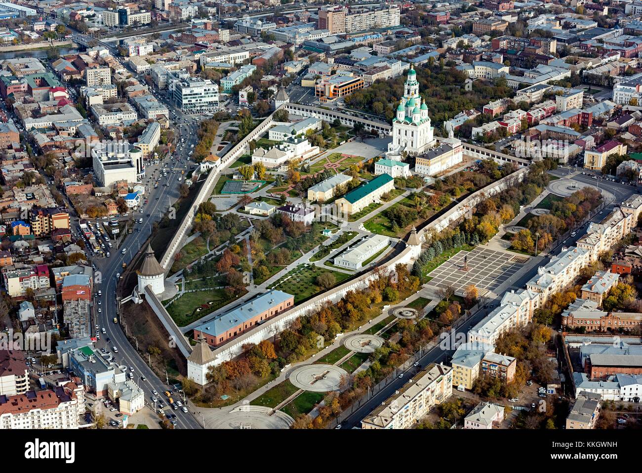 Luftbilder von Astrachan Oblast Astrachan Stadt. Astrachan Kreml ...