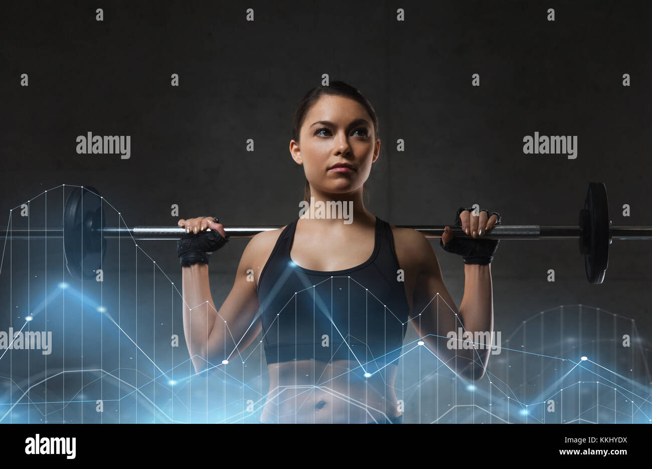 Female bodybuilder flexing biceps Stockfotos und -bilder Kaufen - Seite ...