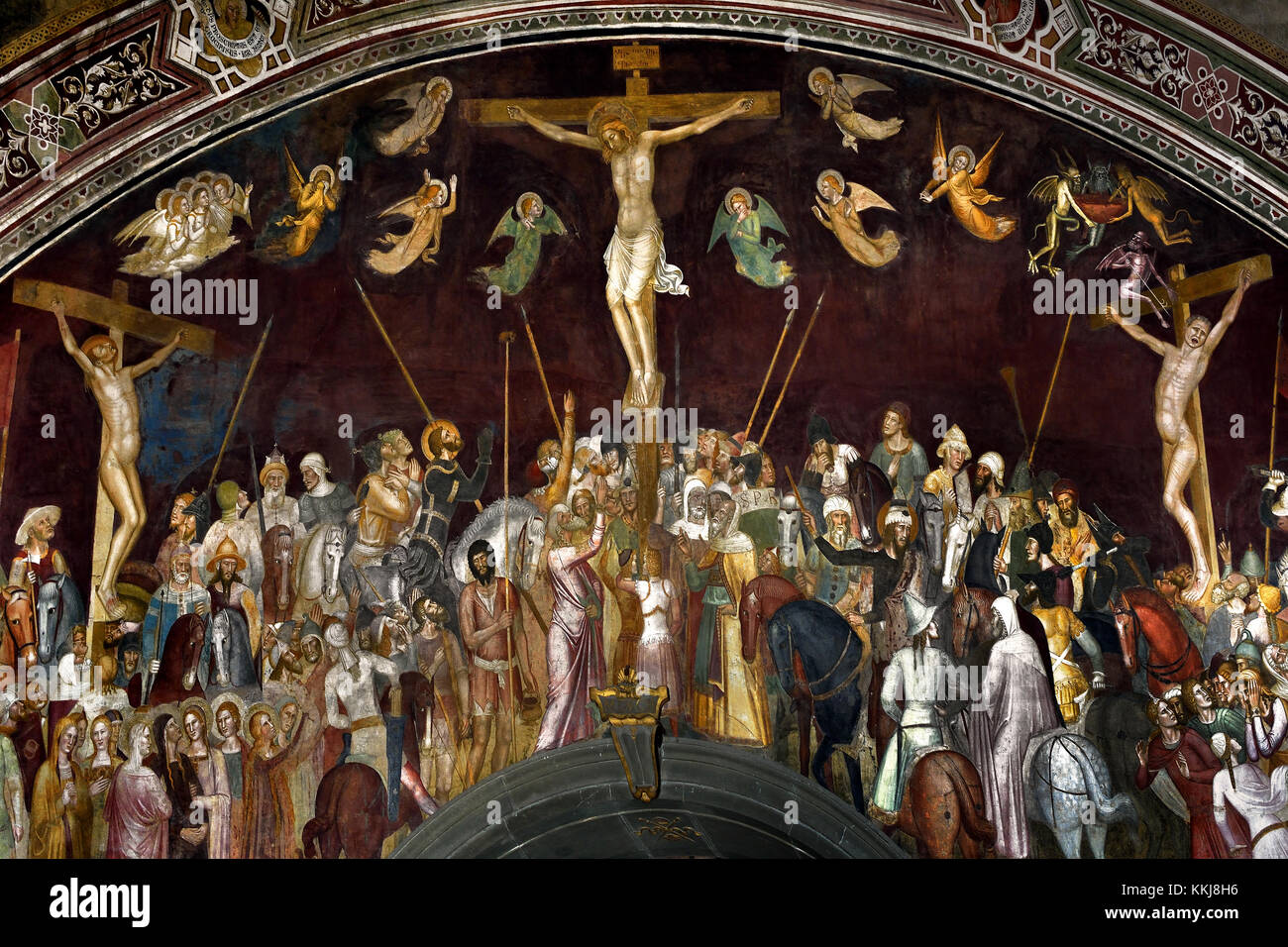 Kreuzigung - von Andrea Bonaiuto di, 1365-1367, Apsis Kapelle, der Basilika von Santa Maria ...