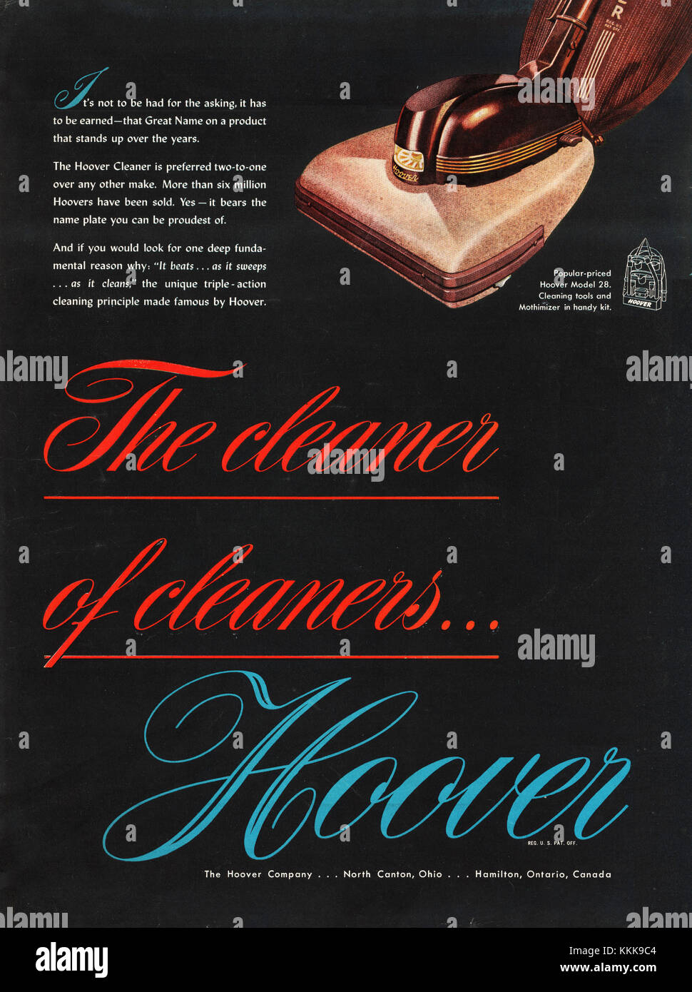 Hoover advertisement -Fotos und -Bildmaterial in hoher Auflösung – Alamy