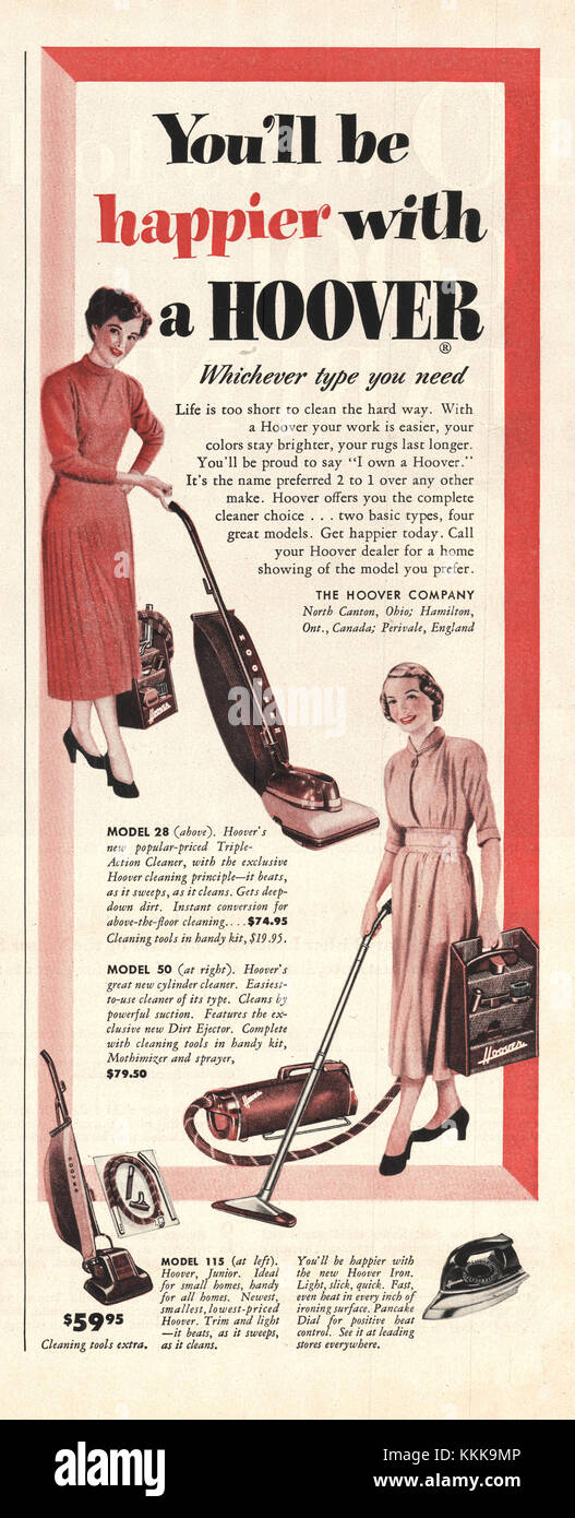 Hoover advertisement -Fotos und -Bildmaterial in hoher Auflösung – Alamy