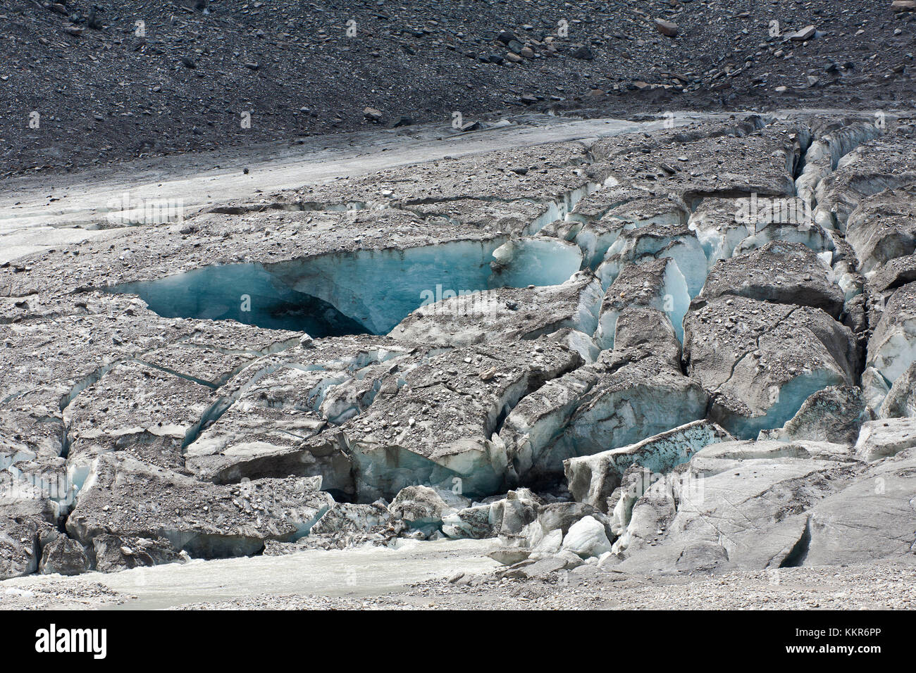 Gletscherspalte in der Pasterze, hohe Tauern, Kärnten, Osttirol ...
