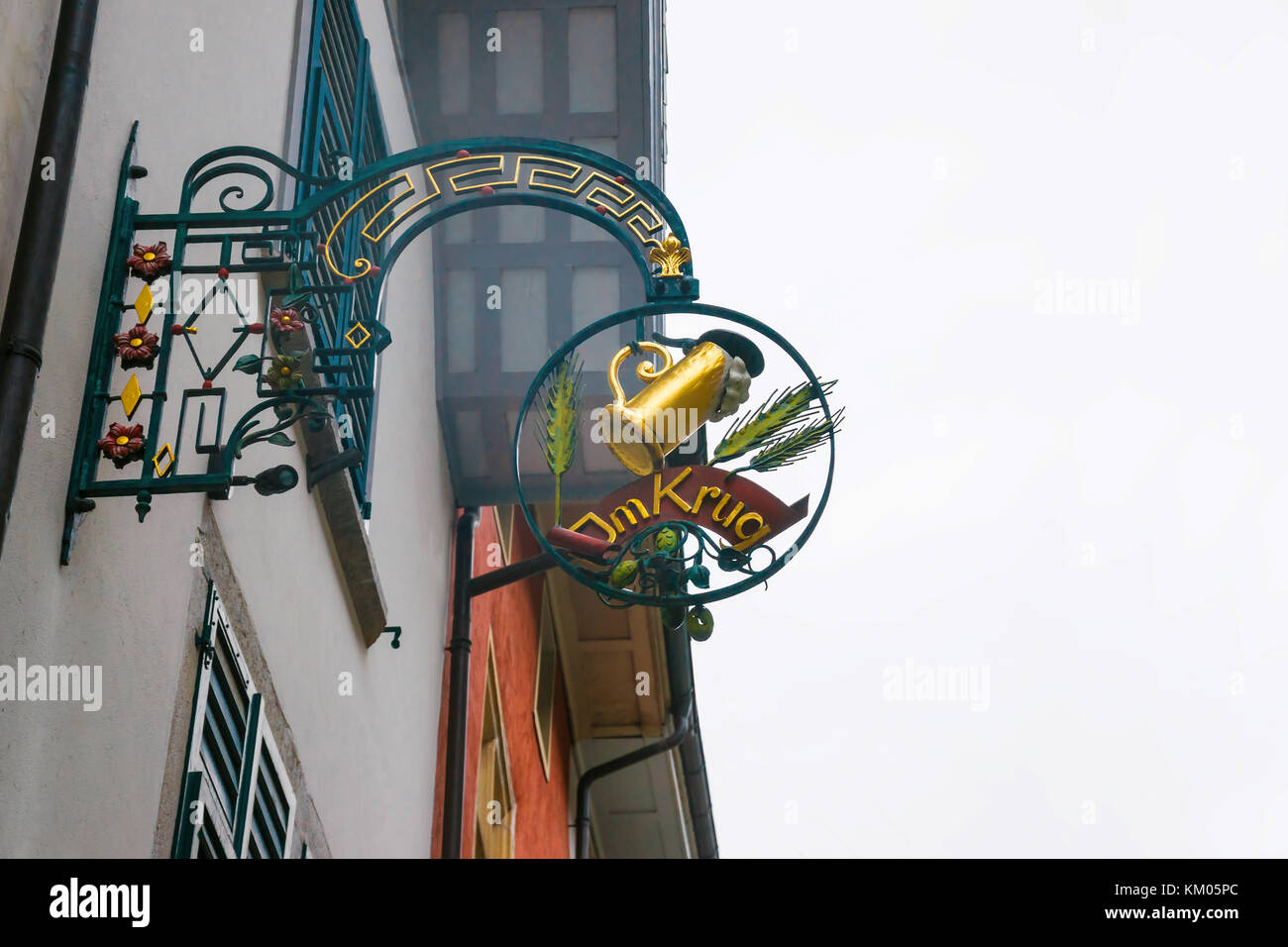 Solothurn, Schweiz - 3. Januar 2014: street sign in der Altstadt von ...