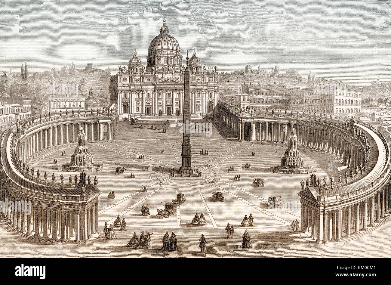 Die päpstliche Basilika St. Peter im Vatikan und dem Petersplatz im ... Die päpstliche Basilika St. Peter im Vatikan und dem Petersplatz im ...