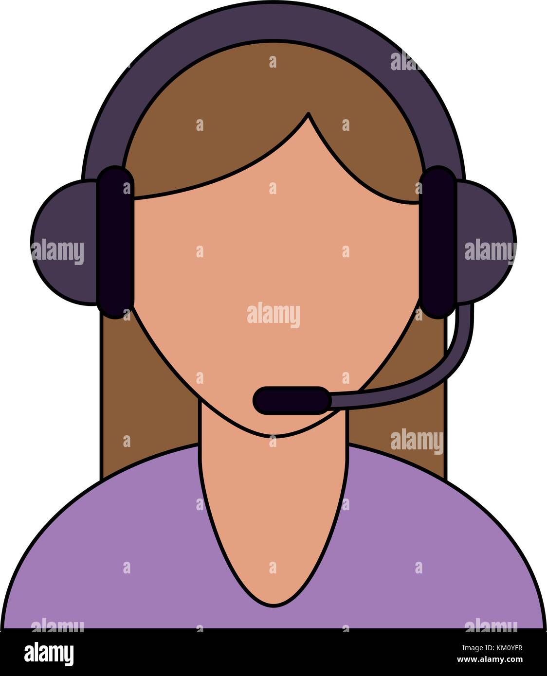 Call Center Agent Symbol Stock-Vektorgrafik - Alamy