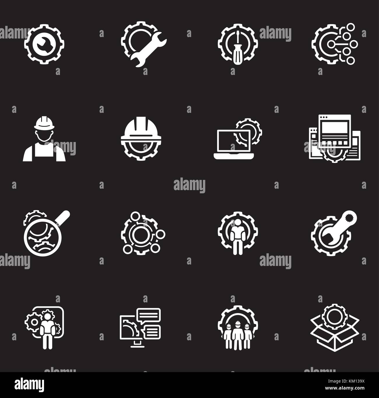 Line Engineering Symbole Stock-Vektorgrafik - Alamy