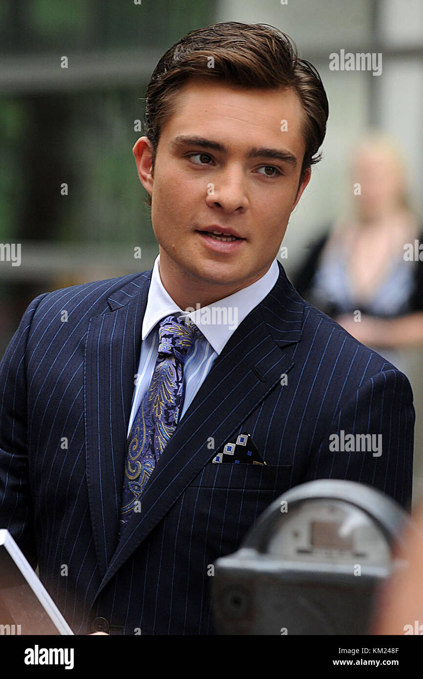 New York - Juli 22: Ed Westwick und Leighton Meester vor Ort für ...