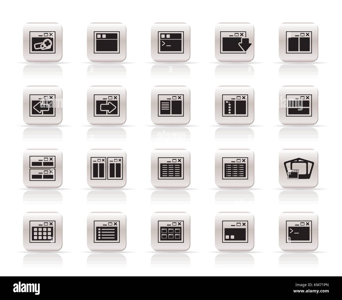 Anwendung, Programmierung, Server und Computer icons Vektor Icon Set 2 ...