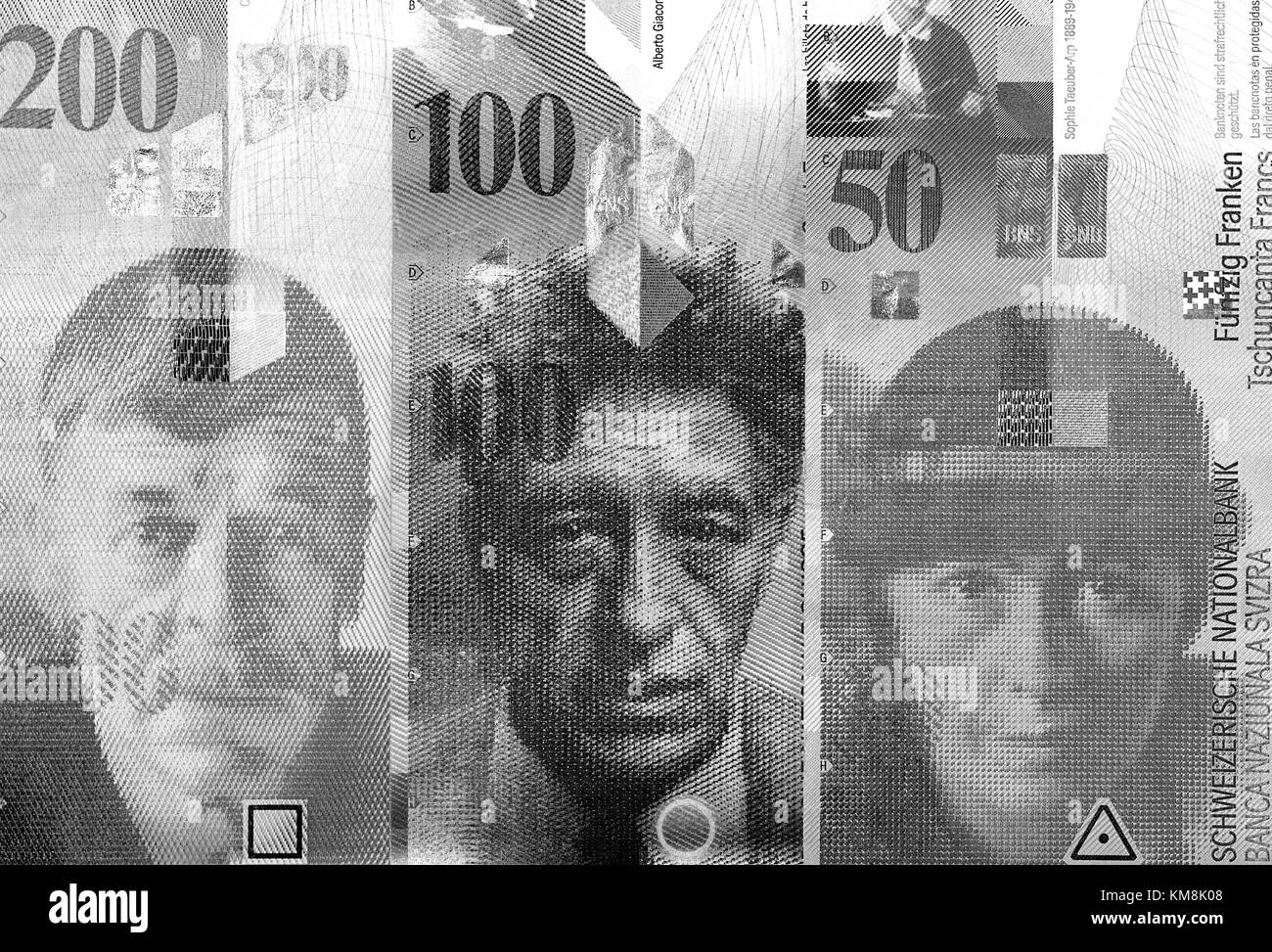 Schweizer franken geld Schwarzweiß-Stockfotos und -bilder - Alamy