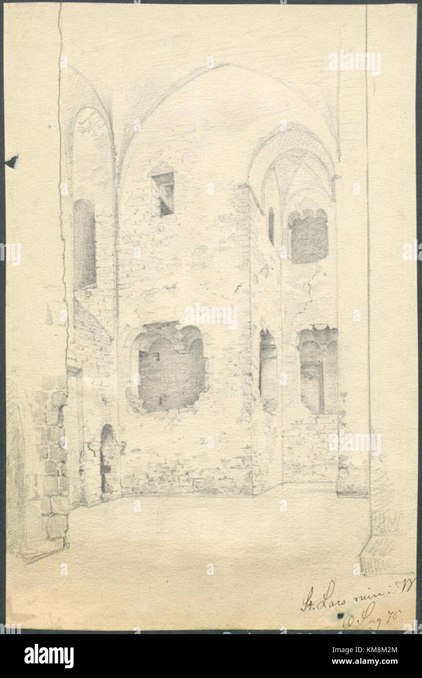 Die Ruine Sankt Lars ist eine historische Stätte in Schweden, die ...