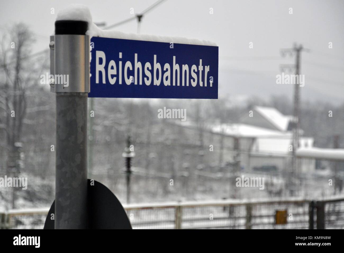 Straßennamen reichsbahnstrasse am 15.01.2013 in Hagen - Vorhalle mit ...