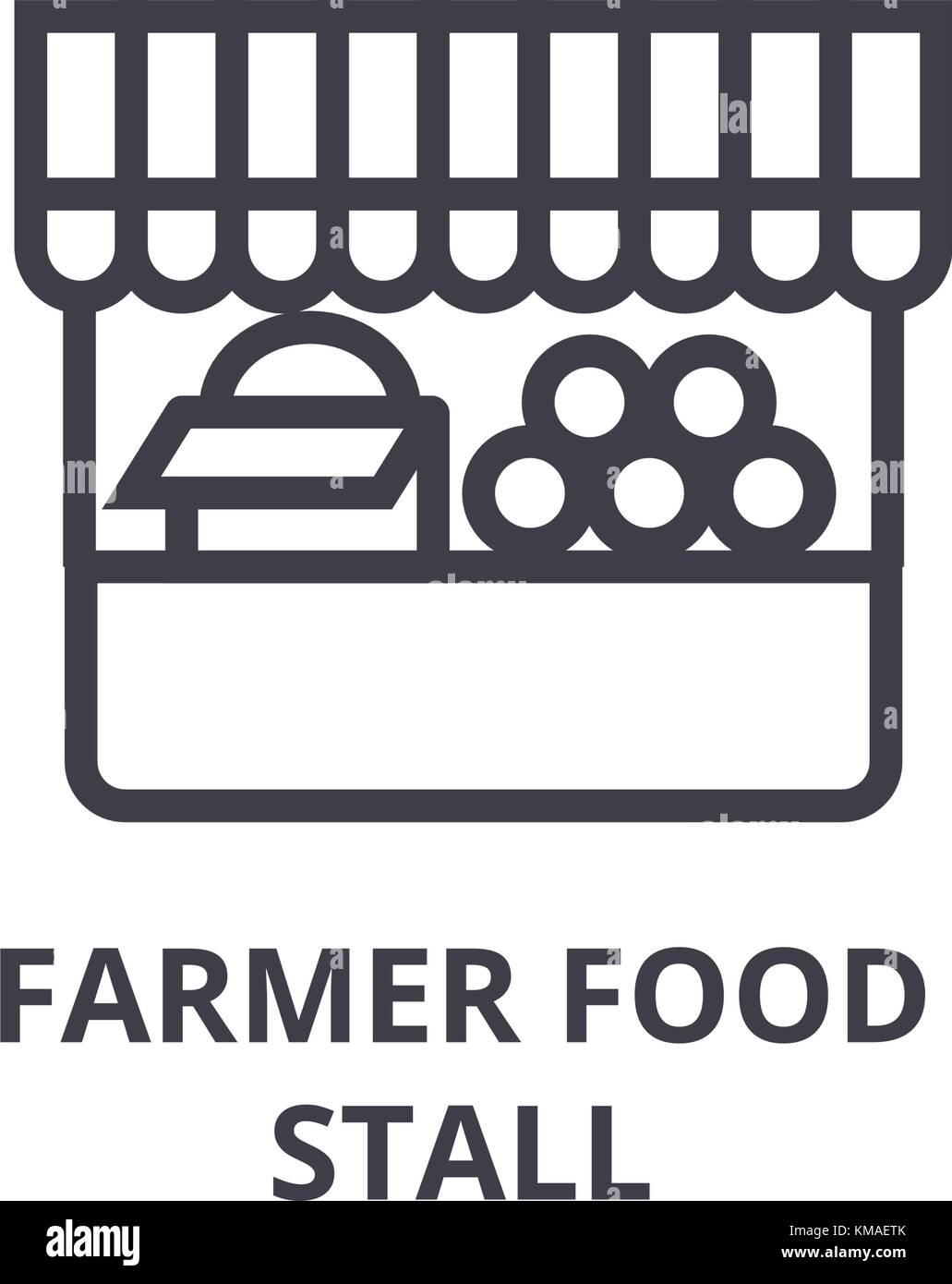 Bauer essen Symbol Leitung Stall, Outline, lineare Symbol, Vektor ...