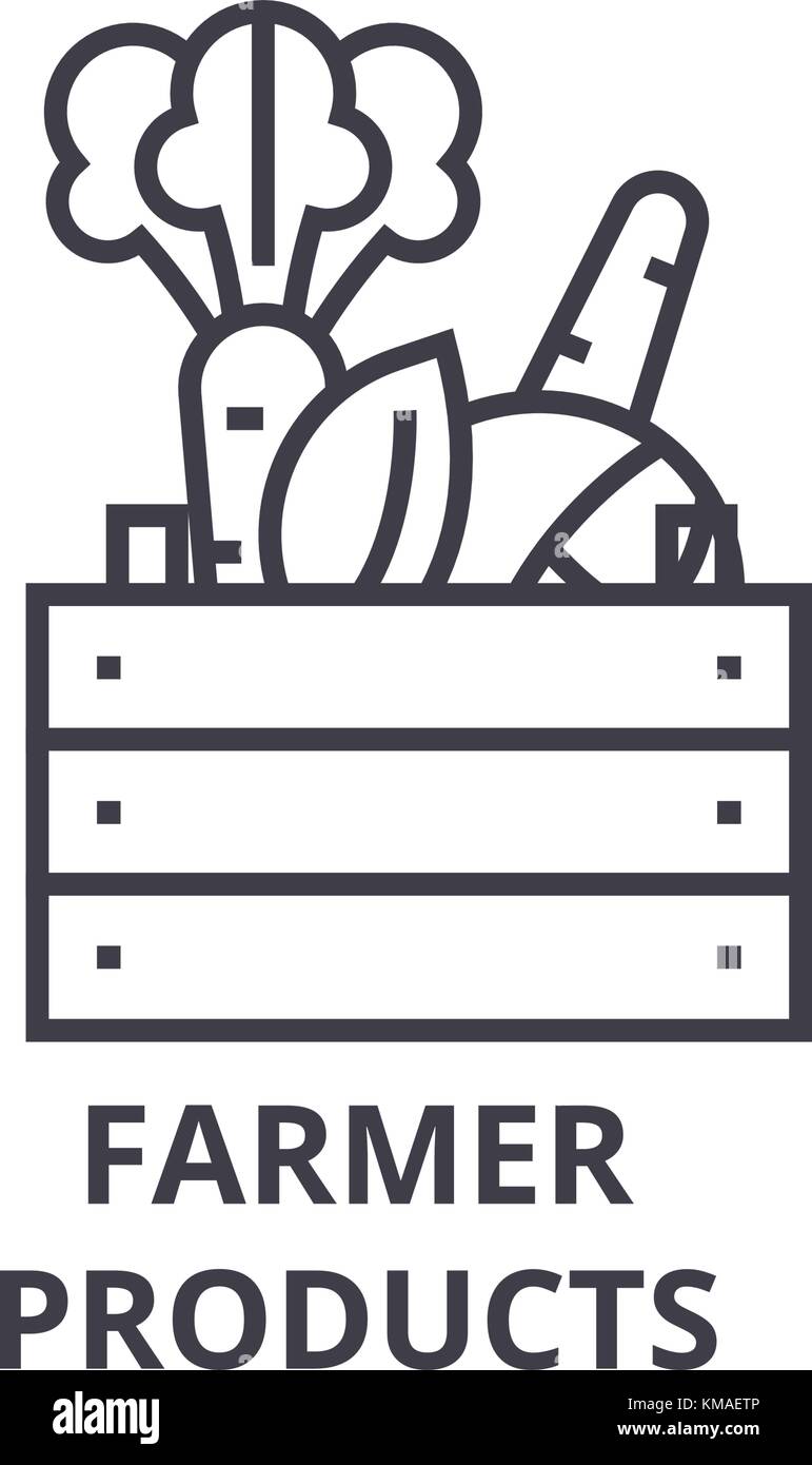 Bauer Produkte Symbol Leitung, Outline, lineare Symbol, Vektor ...