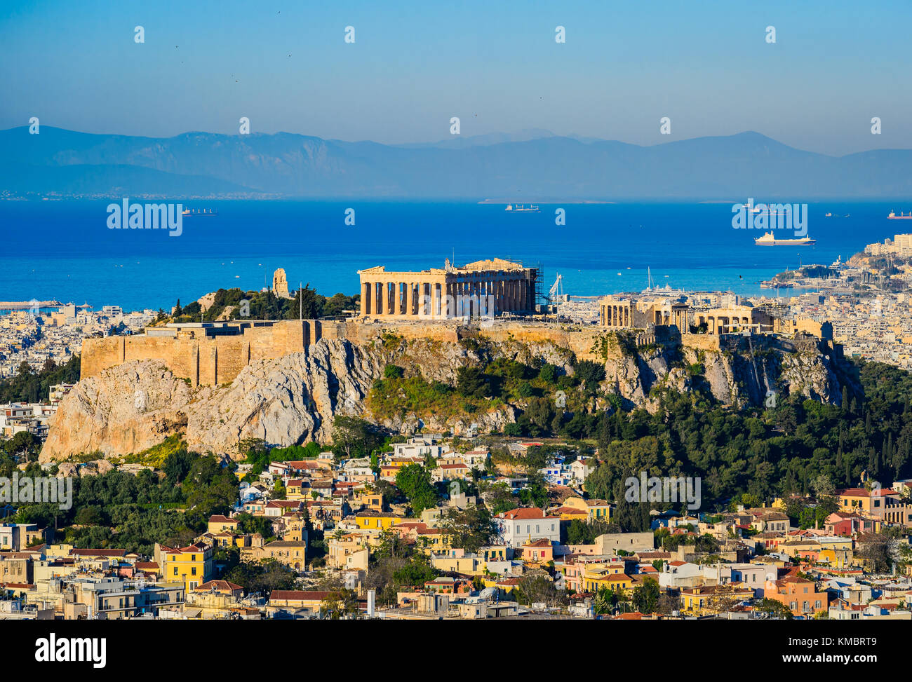 Die Akropolis mit dem Parthenon in Athen, Griechenland Stockfotografie ...