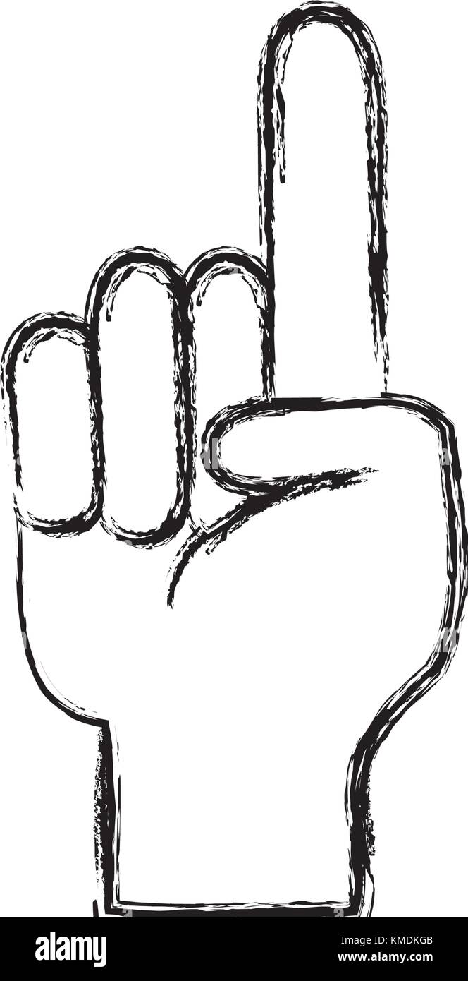 Abbildung Hand mit Zeigefinger Geste symbol Kommunikation Stock ...