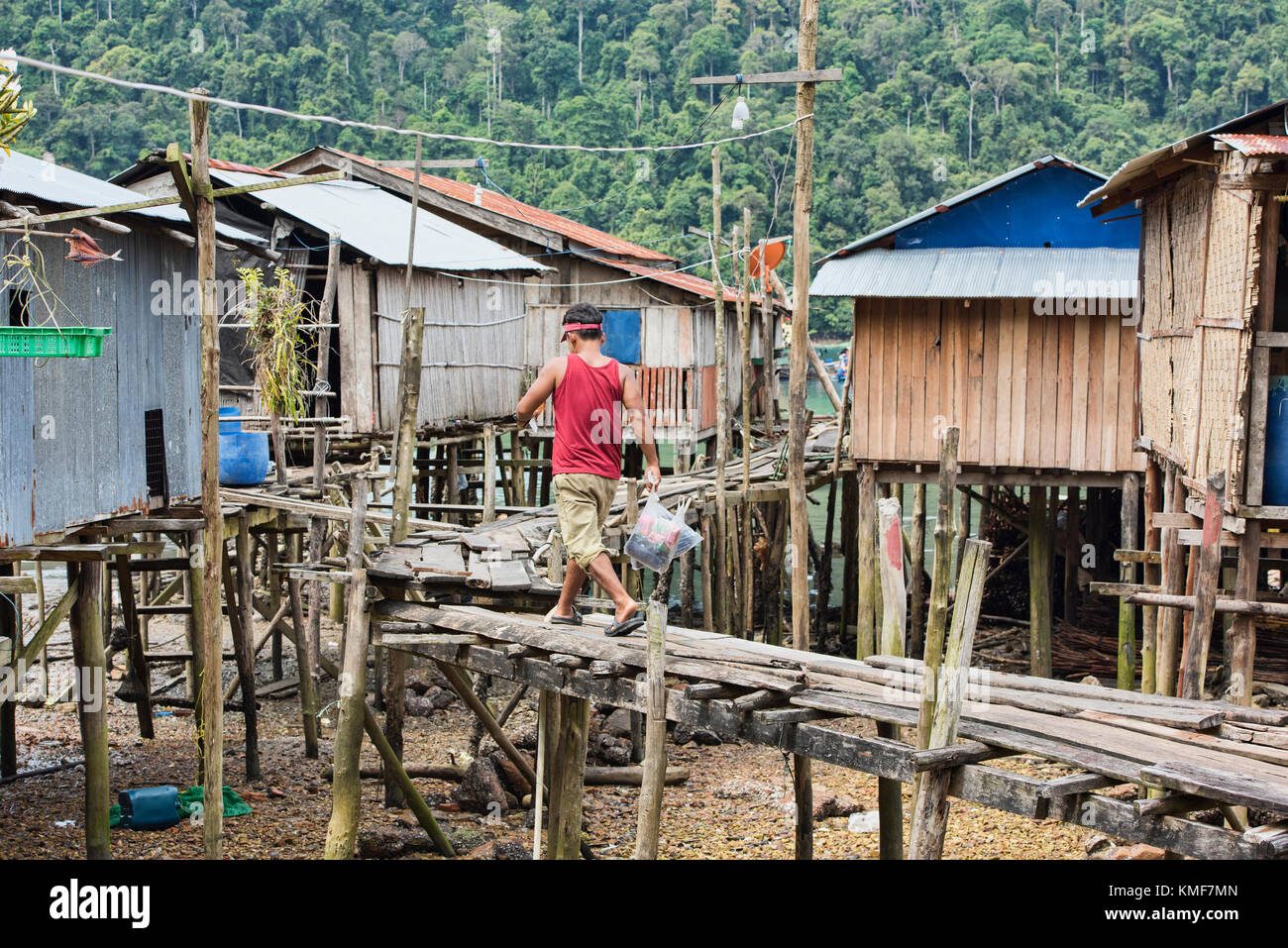 Das Leben in einer moken Sea Gypsy Village, Jalan Insel, Mergui ...