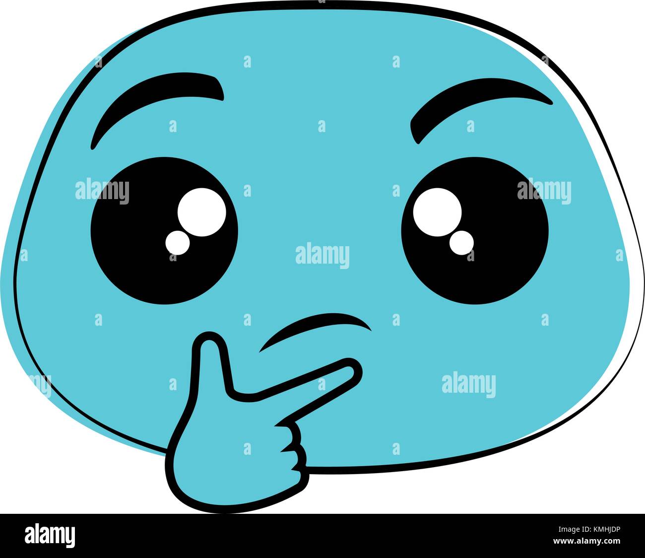 Nachdenklich emoji Gesicht Symbol Vektor illustration Design Stock ...