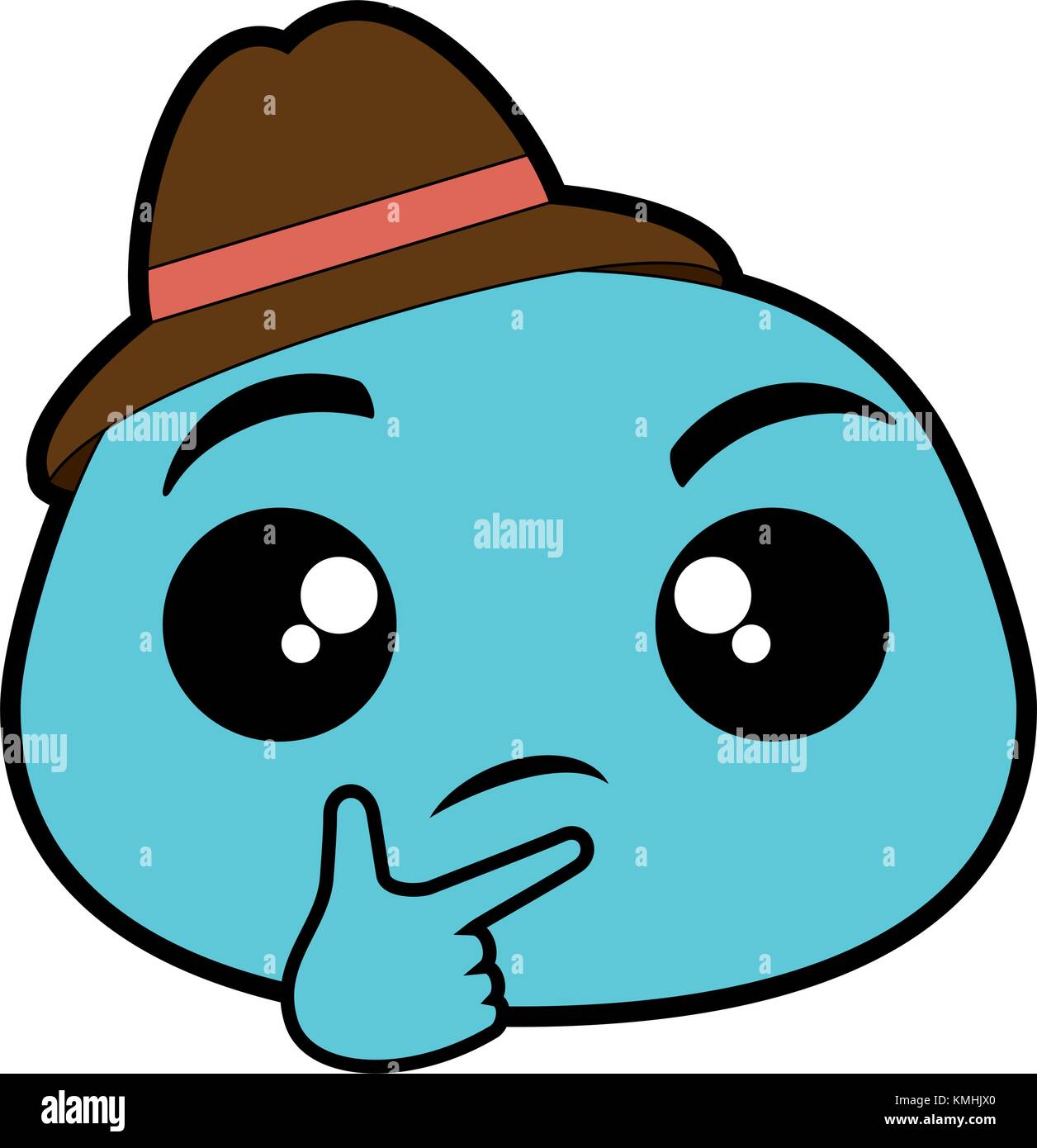 Nachdenklich emoji Gesicht Symbol Stock-Vektorgrafik - Alamy