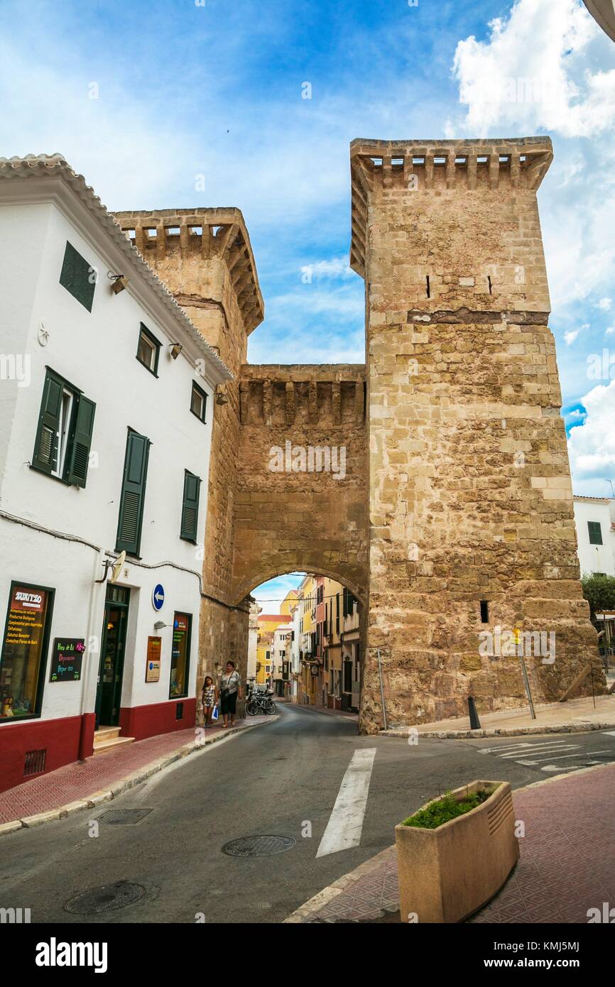 Sant Roc Bastion. Mahón Stadt. Maó Gemeinde. Insel Menorca. Balearen ...